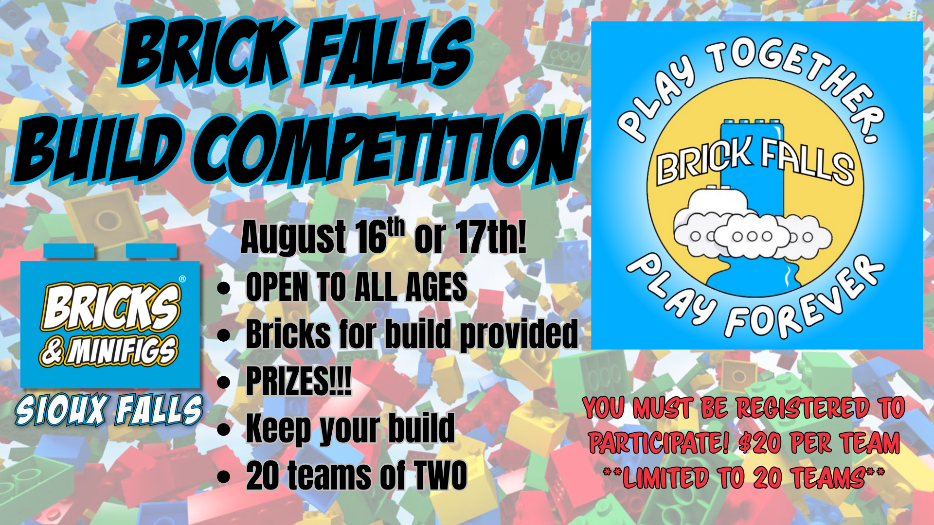 BAMSF Brick Falls Build Competition 2025 | Bricks and Minifigs Sioux Falls